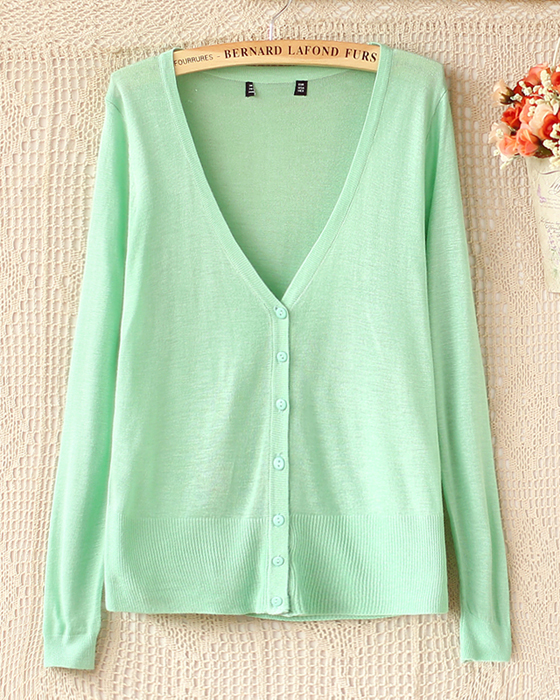 Colorful Soft Long Thin Sweater on Luulla