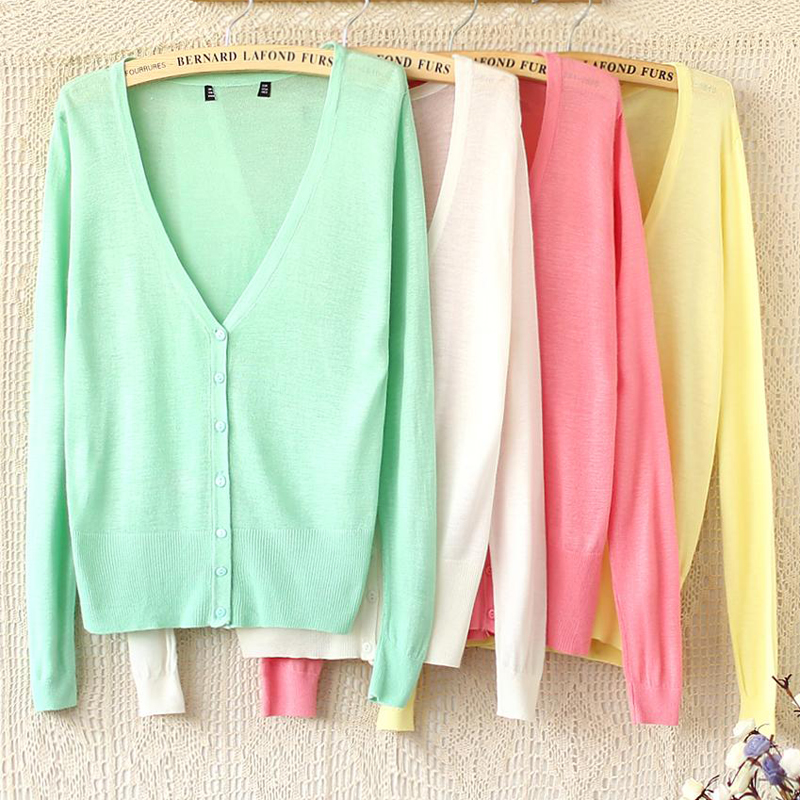 Colorful Soft Long Thin Sweater on Luulla
