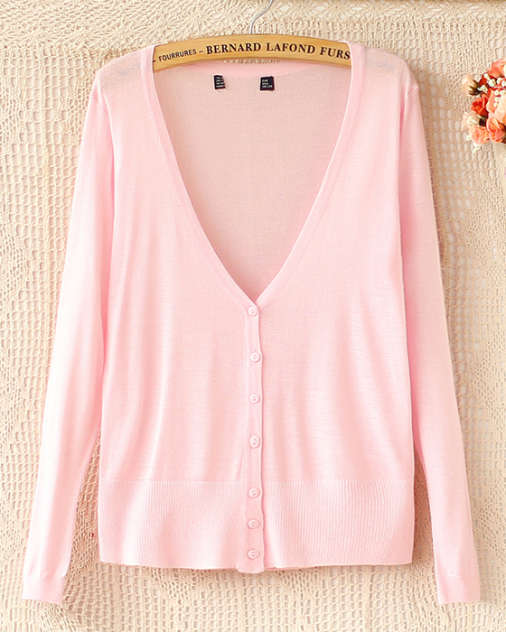 Colorful Soft Long Thin Sweater on Luulla